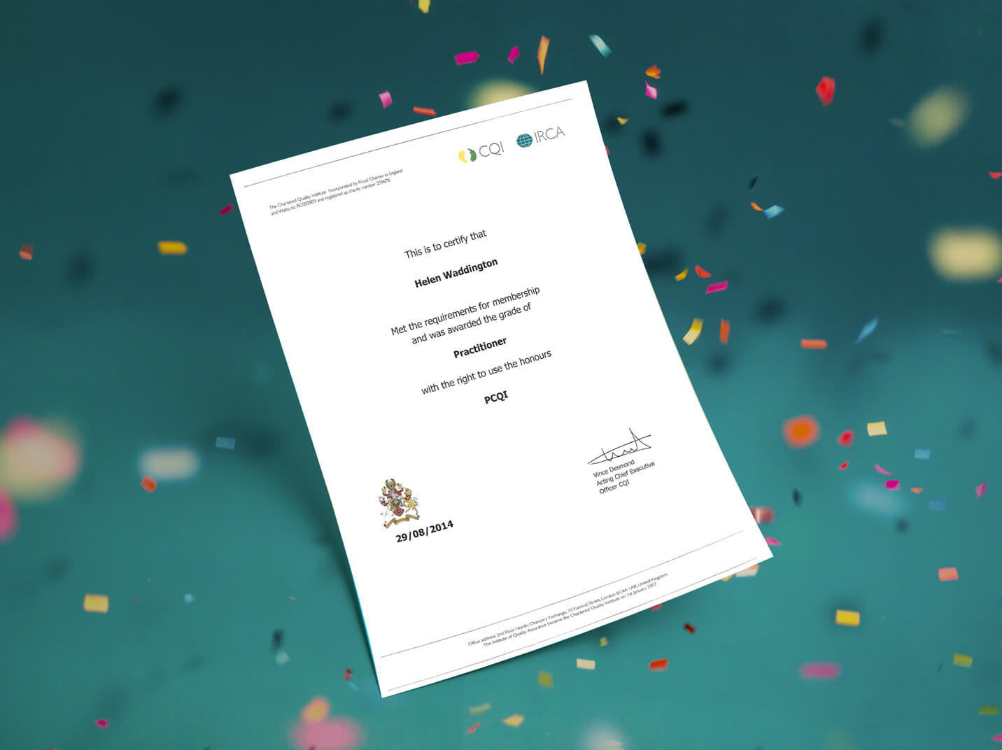 CQI-certificate-HKW - HKW Risk Management CQI-certificate-HKW - HKW Risk Management